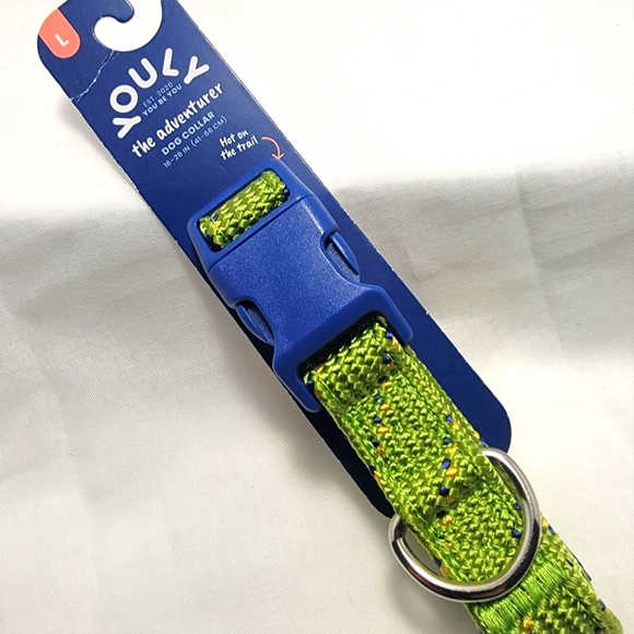 Youly | Dog | Youly The Adventurer Green Blue Webbed Nylon Dog Collar ...